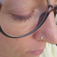 Moon Phases Septum Ring, Septum Piercing, Rose Gold Septum Ring 14g, Dainty Septum Jewelry, Tiny ...