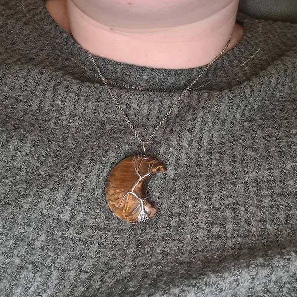 Raw Natural Indian Agate Crystal Shard Necklace. High Grade Crystal ...