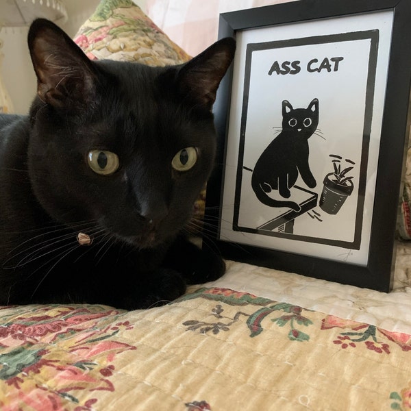 Raven Lino Print | Raven Print | Raven and Moon Art | Edgar Allen Poe ...