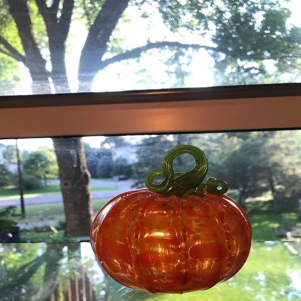 Beautiful Transparent Orange Pumpkin- A Classic Small Pumpkin Handmade ...