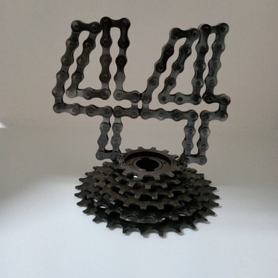 Upcycled Bike Chain: Cross Sculpture Desk/wall Art - Etsy