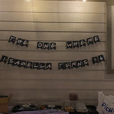 Friends Theme Banner friends Theme Birthday Banner Decor - Etsy