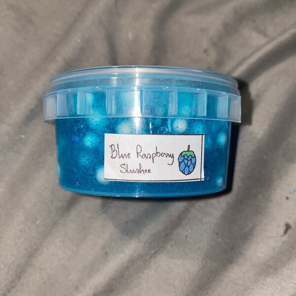 Blue Raspberry Slushie Clear Crunchy Slime - Etsy