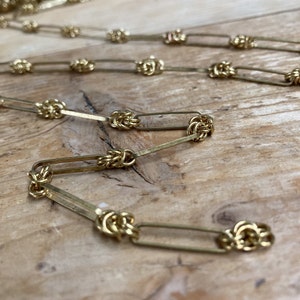 Little Corey Chain Large Fancy Brass Chain Station Chain | Etsy