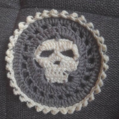 Crochet Pattern Mr Bones Skull Coaster Digital PDF - Etsy