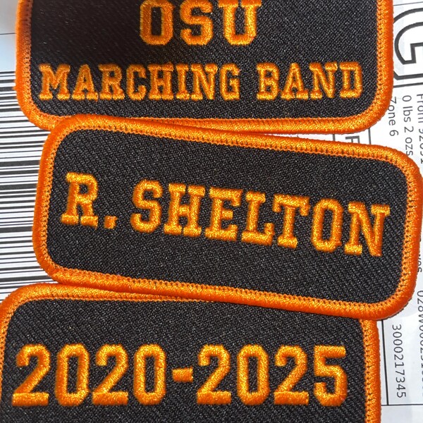 Embroidered Custom Iron-on Rectangle Name Patch - Etsy
