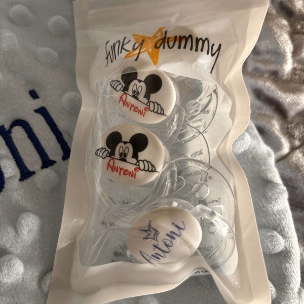 TOMMEE TIPPEE 2-pack Personalised Dummy Pacifier Soother, Symmetrical ...