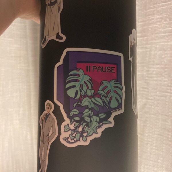 Vaporwave Retro Aesthetic Plant Vinyl Sticker - Monstera, Pothos - Etsy
