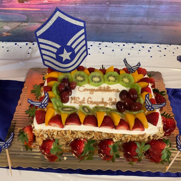 Air Force Enlisted Rank Cake Topper, Glitter Confetti, Double Sided ...