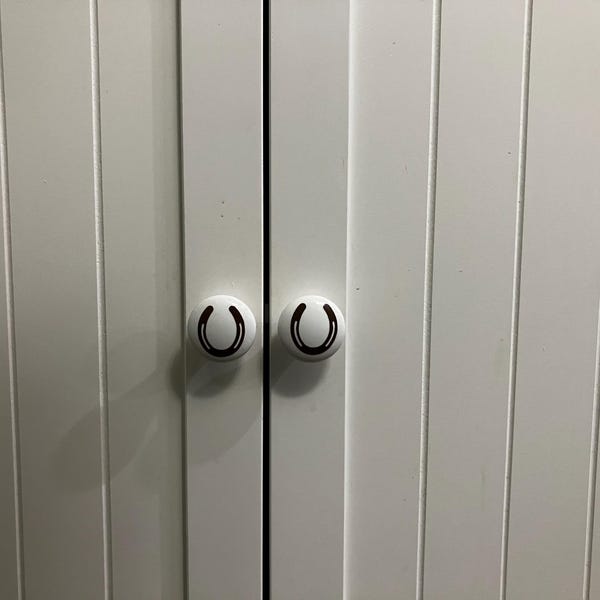 Pair 1.5 Medical Emergency Worker Cabinet Drawer Knobs Pulls White ...