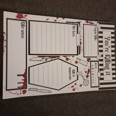 Gothic to Do List Spooky Shopping List Notepad Creepy Checklist Memo ...