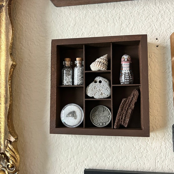 Wooden Curiosity Cabinet Printer Tray Letterbox Display, Rock Display ...