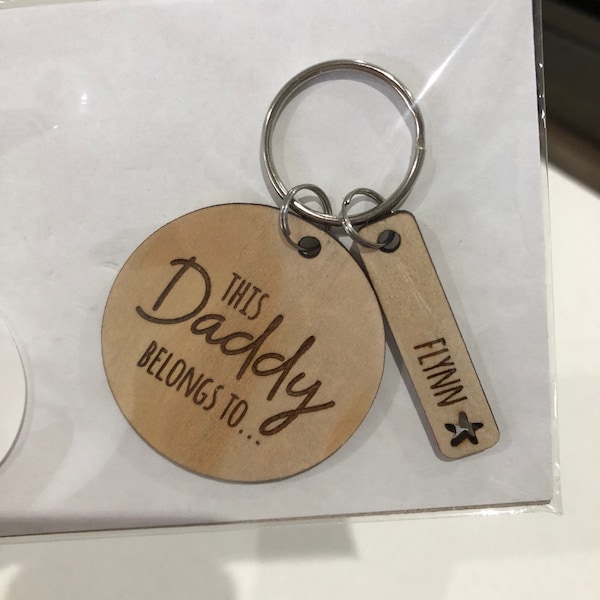Daddy Keyring - Fathers Day Gift - This Daddy Belongs to - New ...