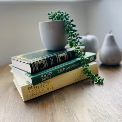 Black & Beige Stacked Books Decor Decorative Coffee Table - Etsy