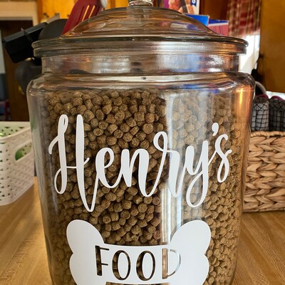 Dog Food Container Vinyl Decal Pet Food Decal Dog Food Canister Decal ...