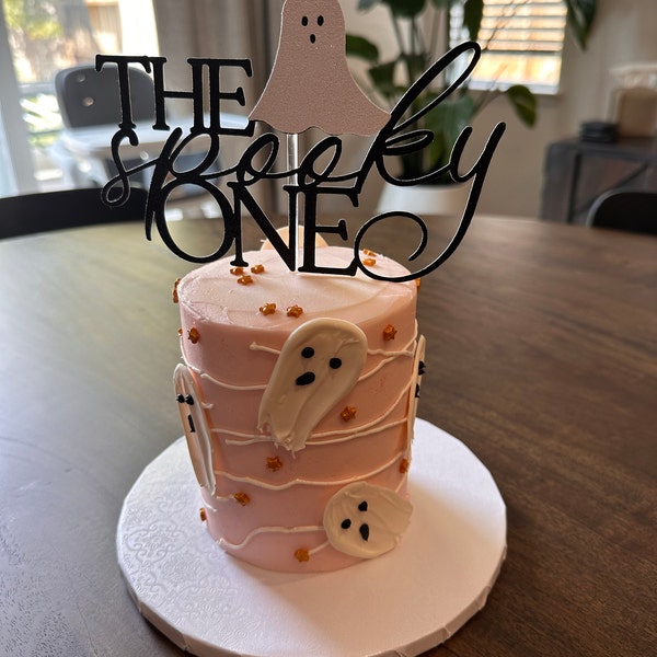 The Spooky ONE Ghost Cake Topper, Halloween Cake Topper,spooky One Cake ...