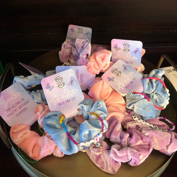 Birthday Era Scrunchie Friendship Bracelet Party Favors - Birthday ...