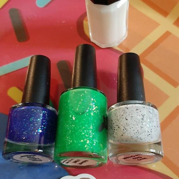 OPPALENCE White Crelly Nail Polish, Glitter Indie Nail Polish, Neon ...