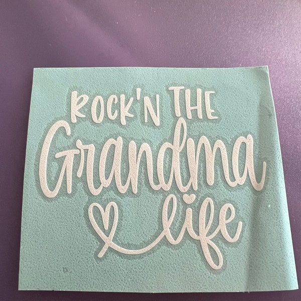 Grandma Decal | Grandma Life Decal | Rock'n the Grandma Life Decal - Etsy