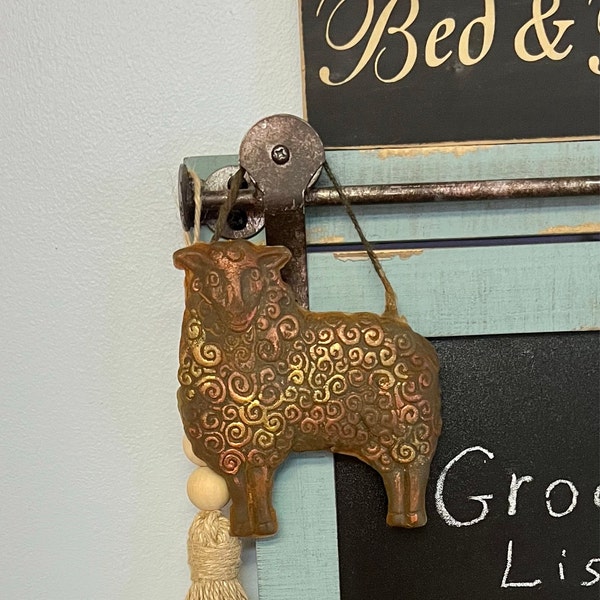 Primitive Salt Box House, Rectangle Door, Shelf Sitter, Wood and ...