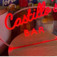 Personalised Home Bar Mini Desk Lamp, Birthday Gift for Her, Home Bar ...