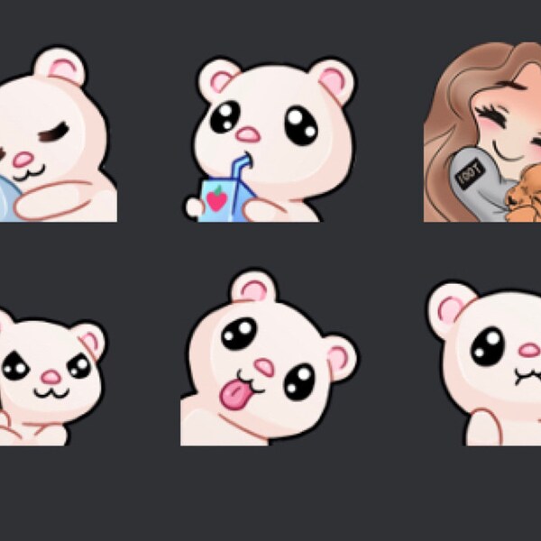 Twitch Emote Grey Mouse Pack 3 Instant Download / P2U. Premade Stream ...
