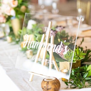 Wedding Sign Clear Acrylic Wedding Sign Custom Wedding Sign Custom ...