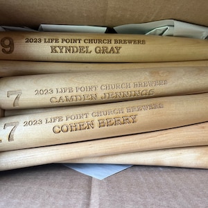 Engraved Junior Baseball Bat, Personalized Team Baseball Bat, Gift for ...