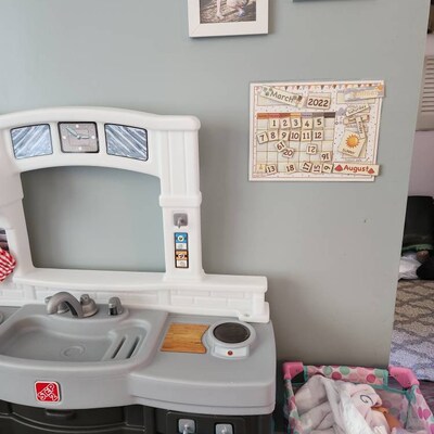 Printable Wall Calendar for Kids Classroom Perpetual Calendar Morning ...