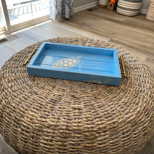 Ships Wheel Serving Tray, Nautical Decor, Housewarming Gift, Wood Tray ...