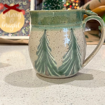 Winter Tree Ceramic Coffee Mug - Etsy