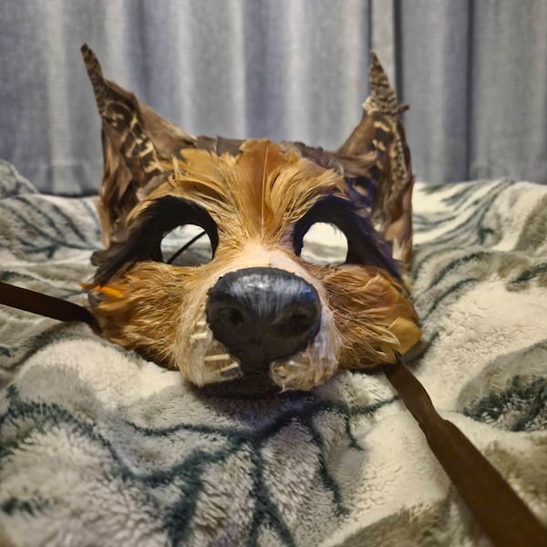Luxury Red Fox Mask, Unisex Adult Fox Mask, Woodland Animals, Festival ...