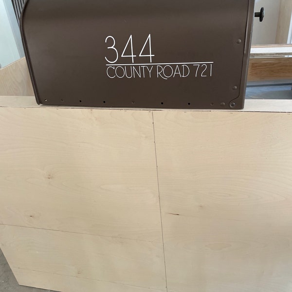 Set of Custom Mailbox Numbers With Street Address Name Decal, Modern ...