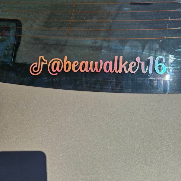 Instagram Username Sticker, Personalized Vinyl Sticker, Social Media ...