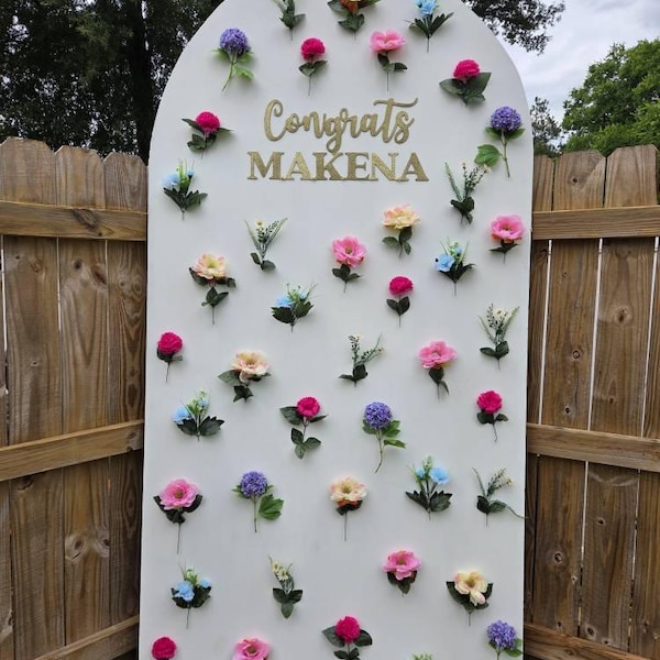 Congrats Grad With Custom Name Backdrop Sign, Personalized Graduation ...