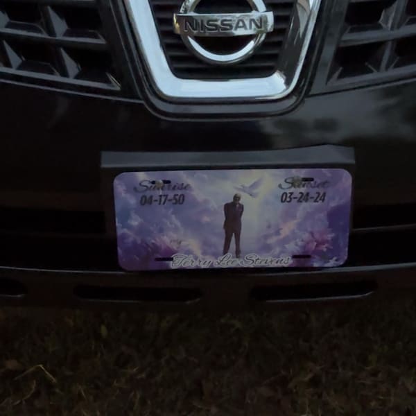 Memorial License Plate PNG Bundle Heaven License Plate Design in Loving ...