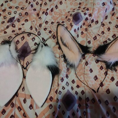Realistic Bunny Ears, Faux Fur Ears, Rabbit Ears, Fluffy Ears, Bunny ...