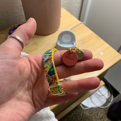 Cat Tag, Leather Tag, Silent ID Tag, Personalized Cat Tag, Small Dog ...