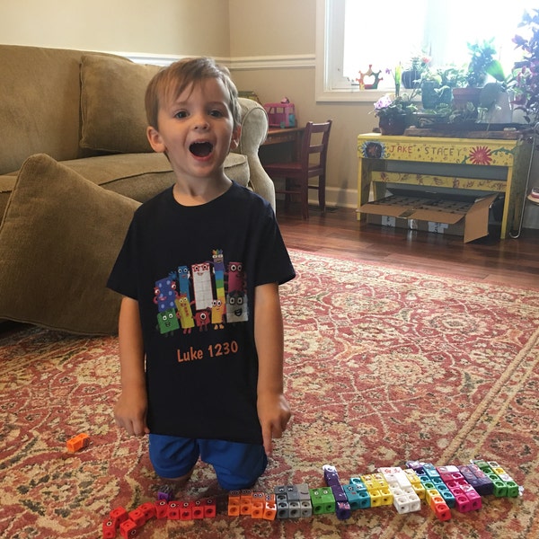 Personalized Numberblocks T-shirt, 2T-6T, Custom Numberblocks T-shirt ...