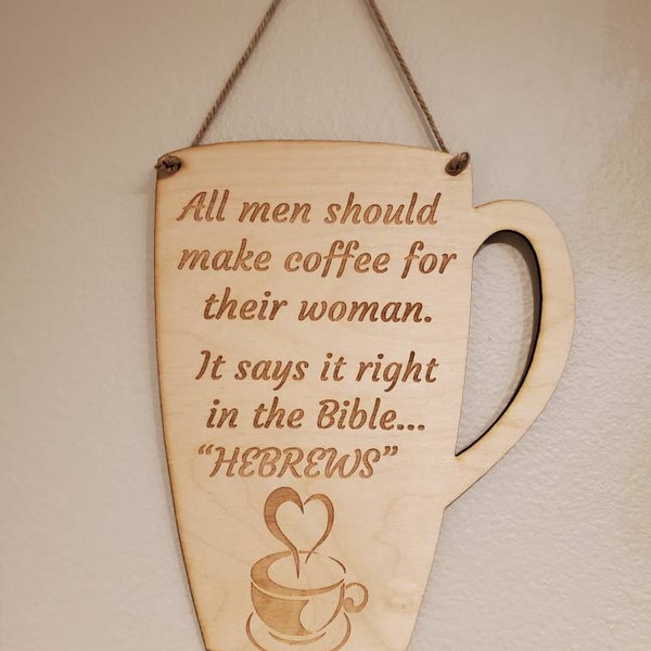 Handmade "hebrews" Coffee Wall Signs, Kitchen Sign - Etsy