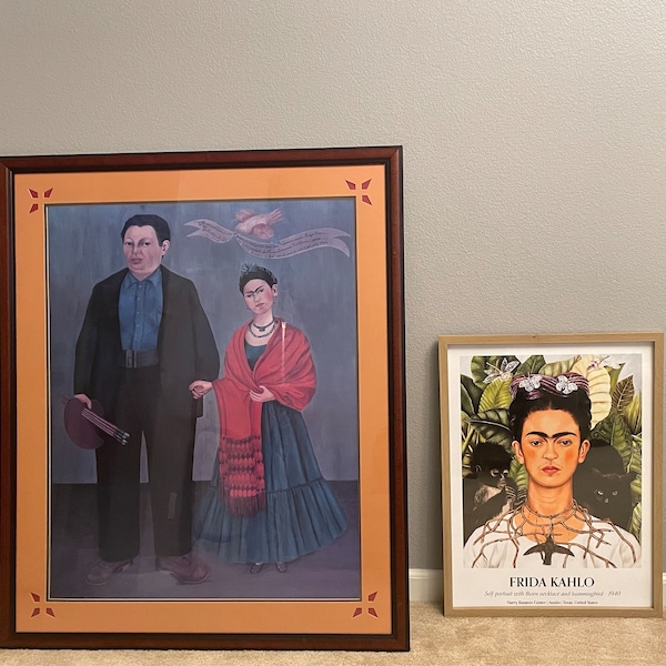 Frida Kahlo - Self Portrait Exhibition Poster, Vintage Home Decor, Wall ...