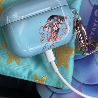 Jellyfish AirPod Case Ocean Print Airpods Pro Hard Cover Keychain AP ...