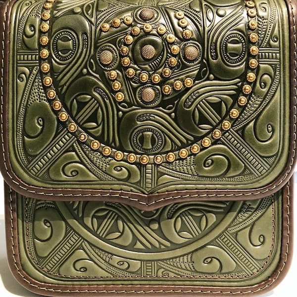 UKRAINIAN Green Olive Leather Shoulder Bag Crossbody Bag Leather ...
