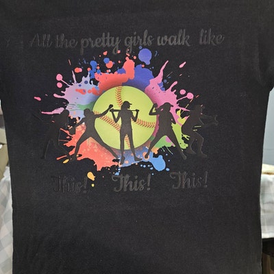 Pretty Girls Softball Direct to Film DTF Sublimation Transfer - Etsy