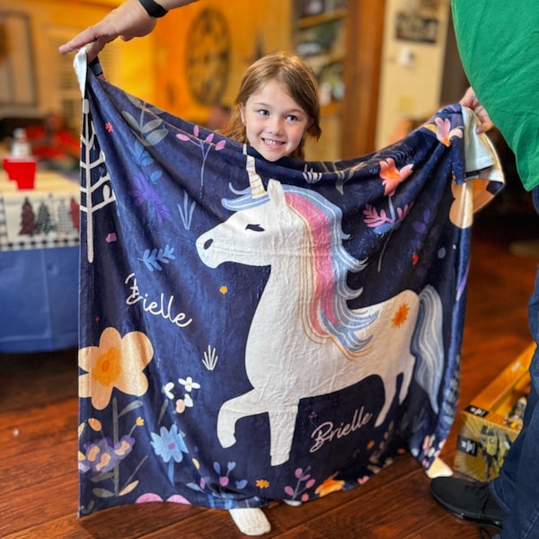 Personalized School Bus Blanket for Kids, Custom Monogrammed Blanket ...