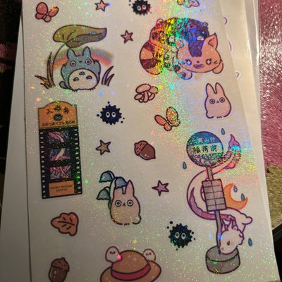 Moonlight Glitter Sticker Sheet, Glitter Sticker Sheet, Glitter Sticker ...