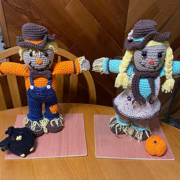 PDF PATTERN: Amigurumi Scarecrow Crochet Pattern, Autumn Scarecrow ...