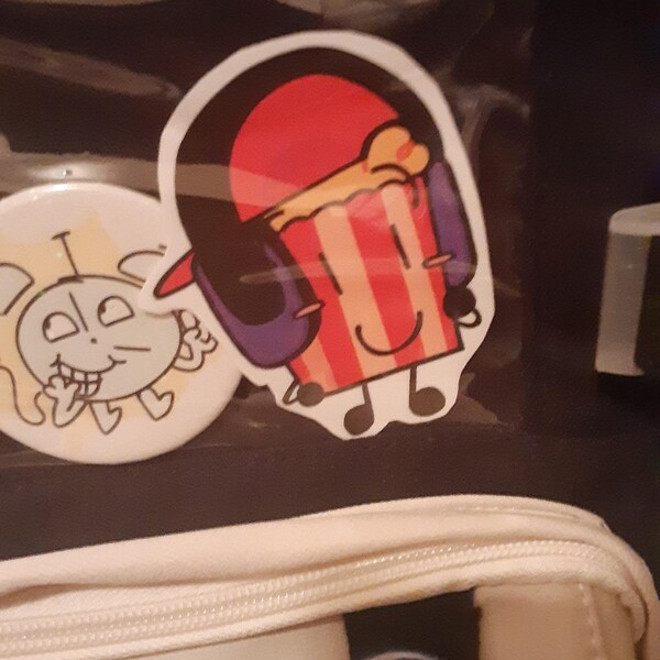Popcorn Animatic Battle Object Fool Sticker - Etsy
