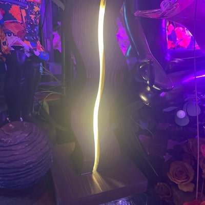 Mysterious Fantasy Sculpture Lamp Floor Lamp Minimal Wood Lamp Living ...