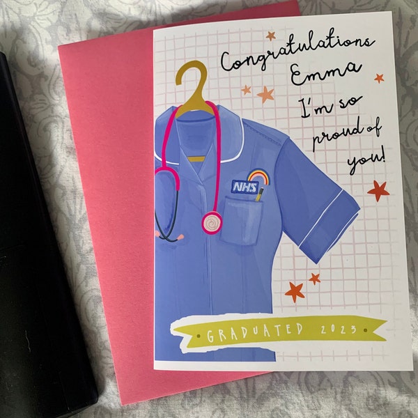 Nurse Graduation Card Nurse Exam Card Congratulations on Your Exams You ...